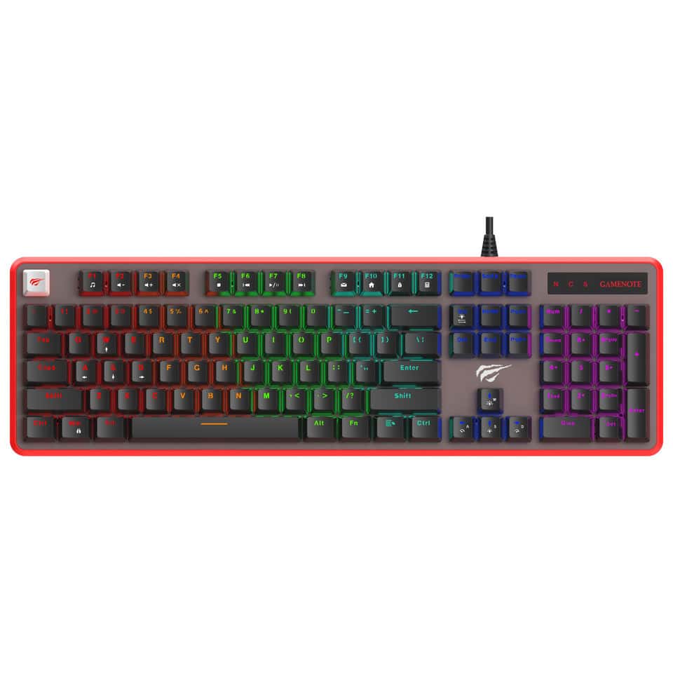 Havit, Kb870L Oem Usb 104 Keys Backlit Mechanical Full Size Wired Rgb ...